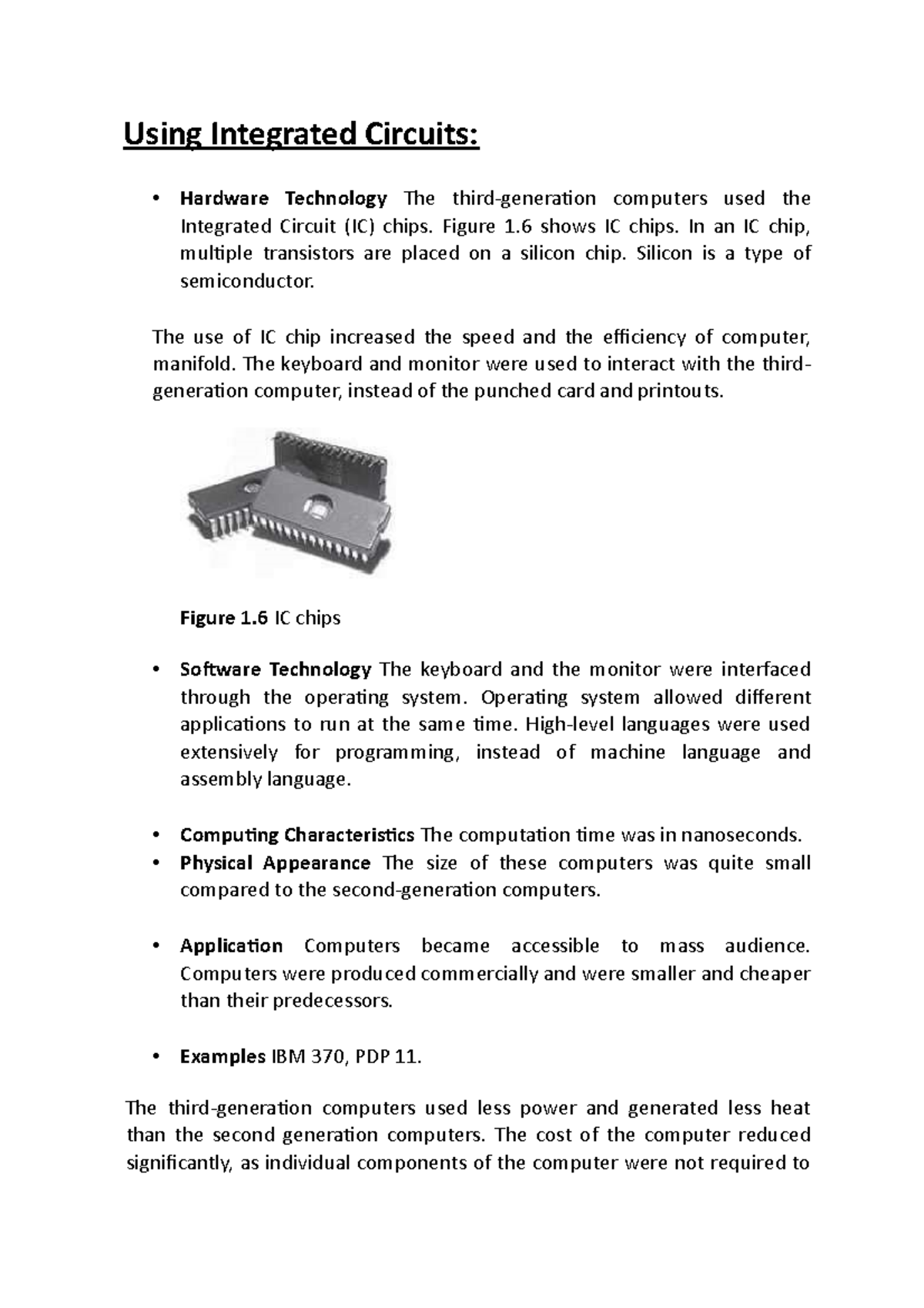 Using Integrated Circuits - Using Integrated Circuits: Hardware ...
