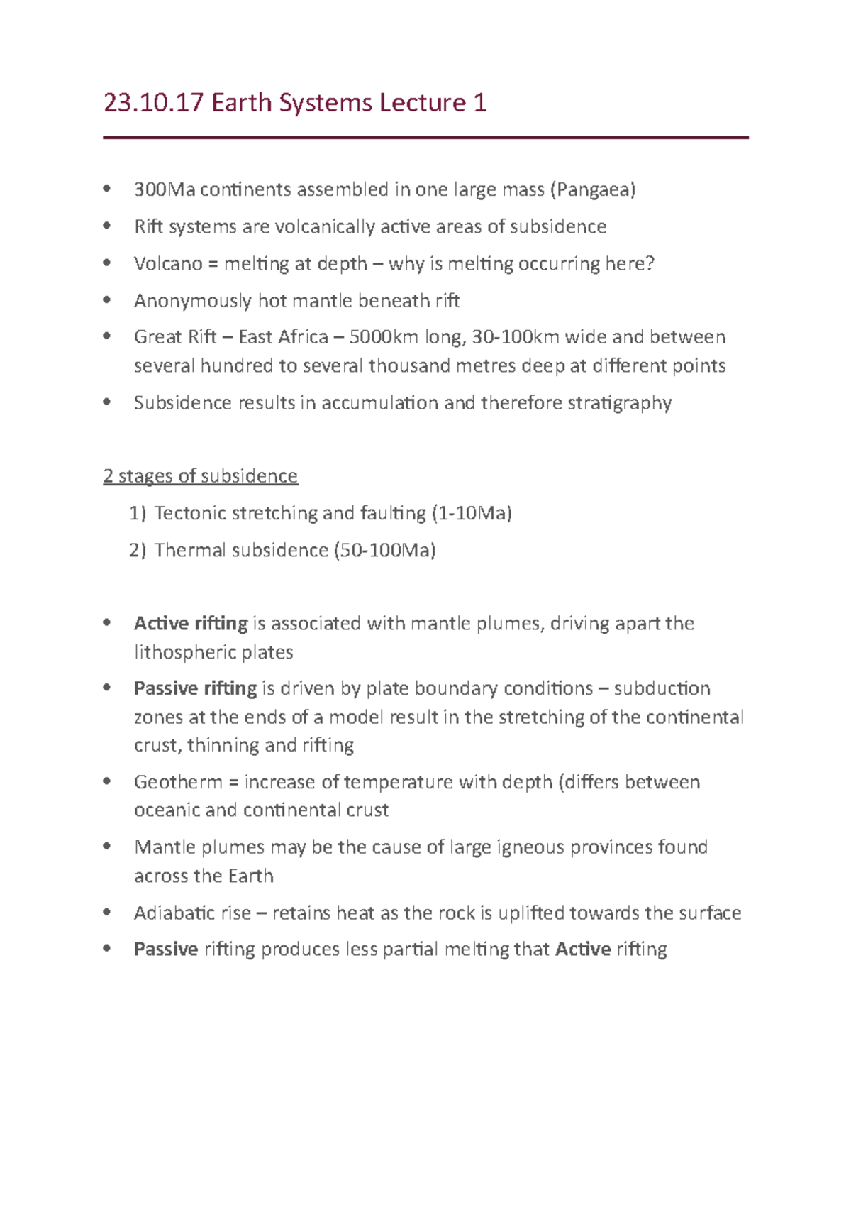 Earth Systems Introduction - 23.10 Earth Systems Lecture 1 300Ma ...