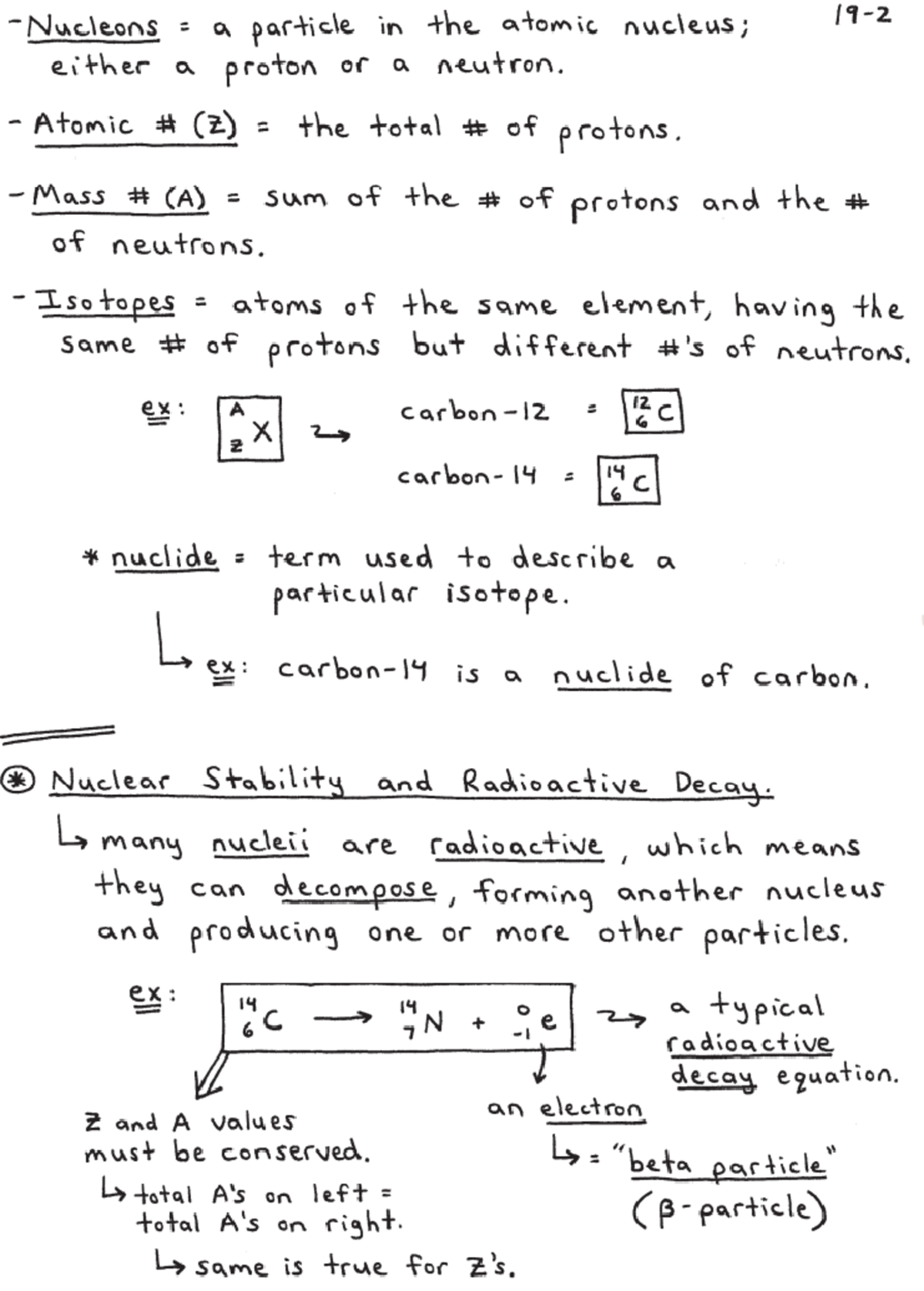 W - The Nucleus and Nuclear Chemistry sec 2 notes - a particle in the ...