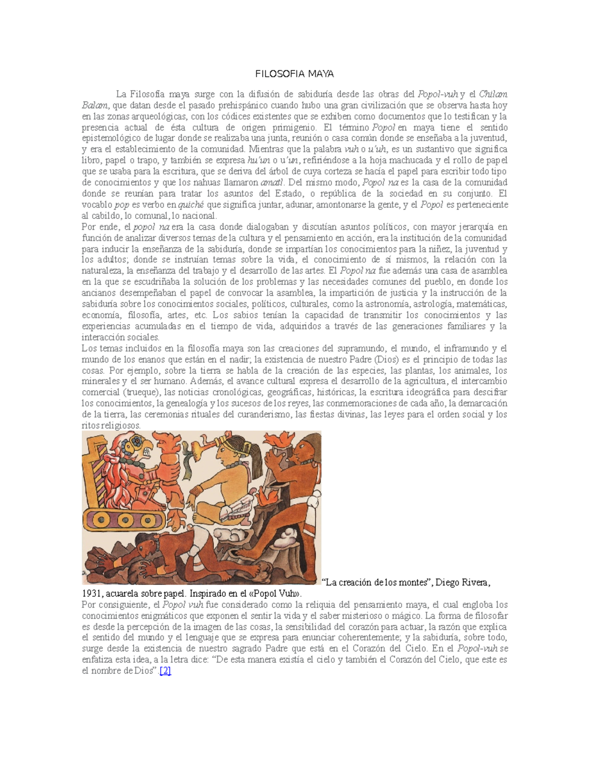 Filosofia MAYA en sus aspectos generales - FILOSOFIA MAYA La Filosofía ...