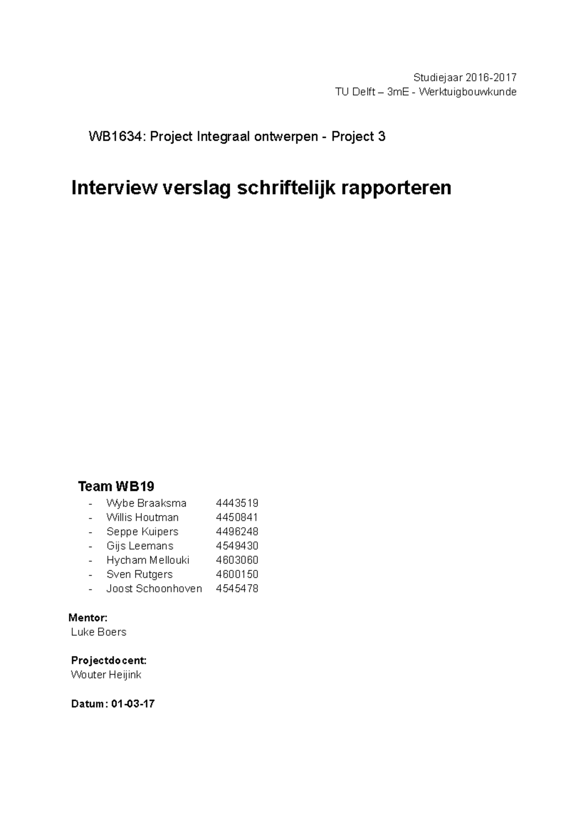 Informatie links - Studiejaar 2016- TU Delft – 3mE - Werktuigbouwkunde ...