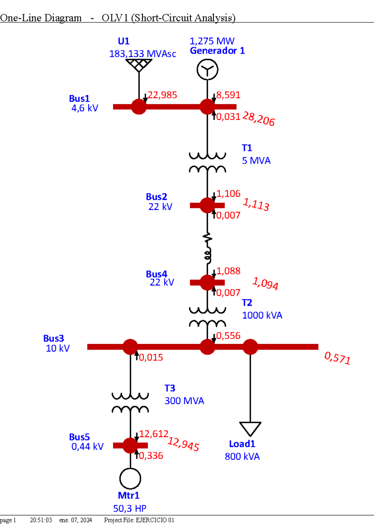 Ejercicio 01 Integrales y derivadas - U 183,133 MVAsc T 5 MVA T 1000 ...