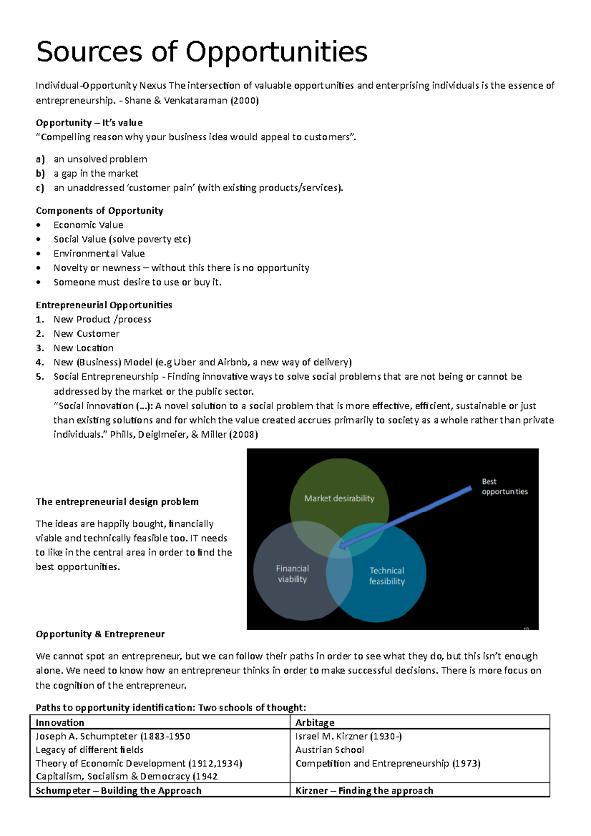 Lecture 2 - Sources of Opportunity - Sources of Opportunities ...
