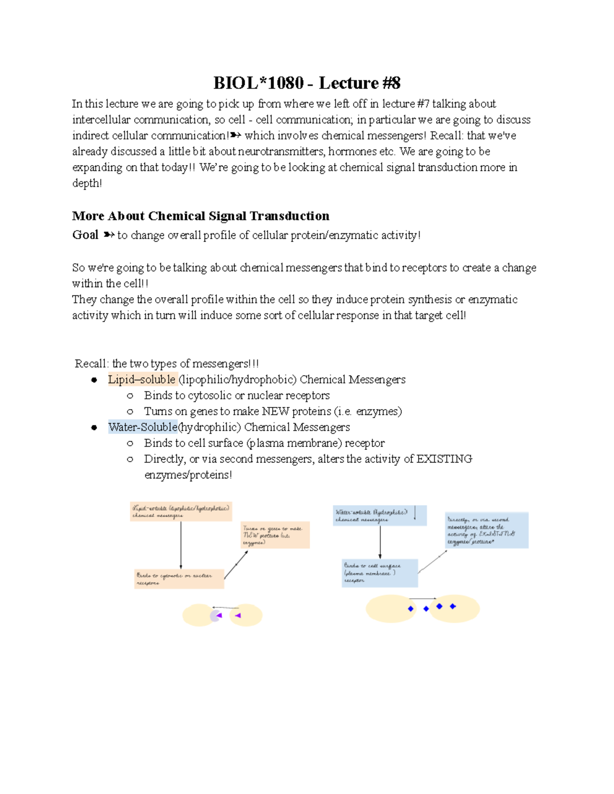 BIOL 1080 - Lecture #8 - BIOL*1080 - Lecture In this lecture we are ...