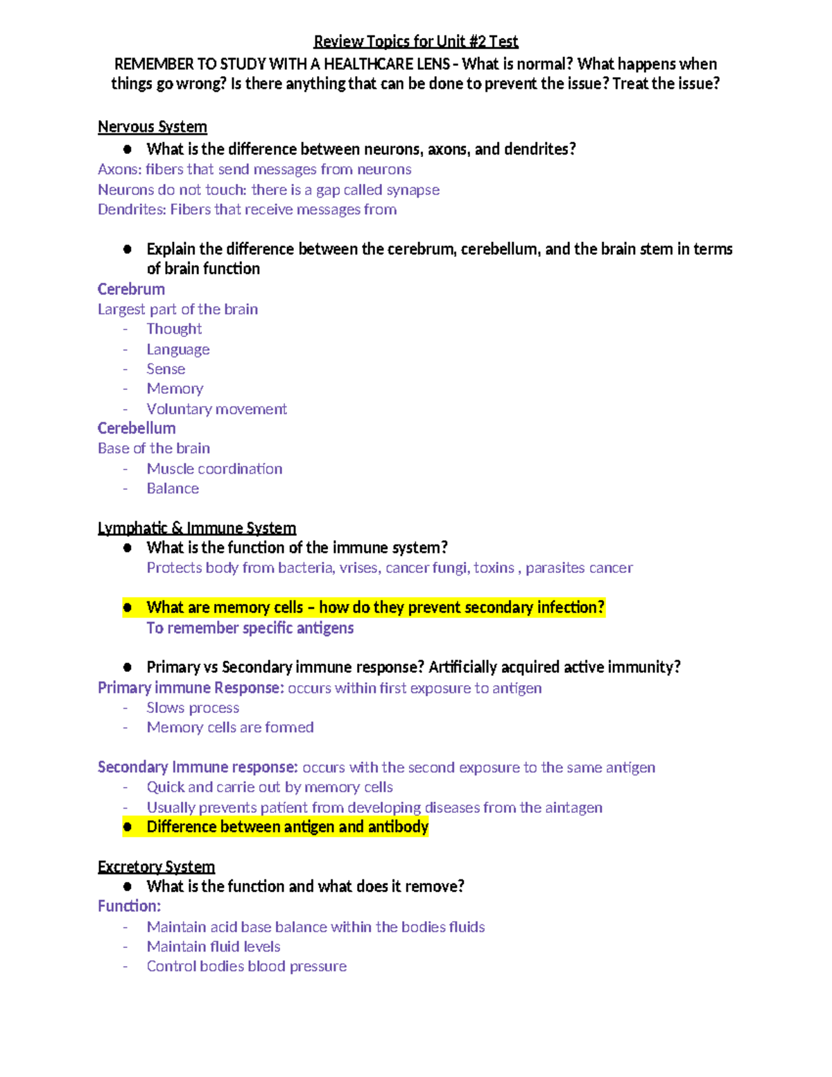 Copy of Review Topics for Unit #2 Test (2024) - Review Topics for Unit ...