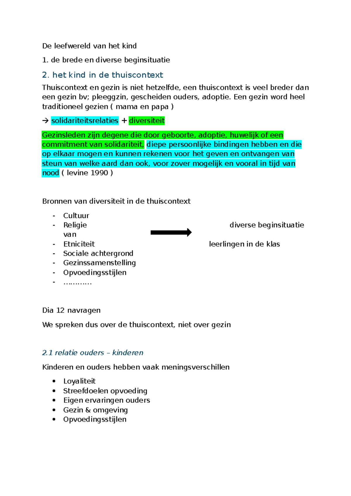 De leefwereld van het kind les 2 - De leefwereld van het kind de brede ...