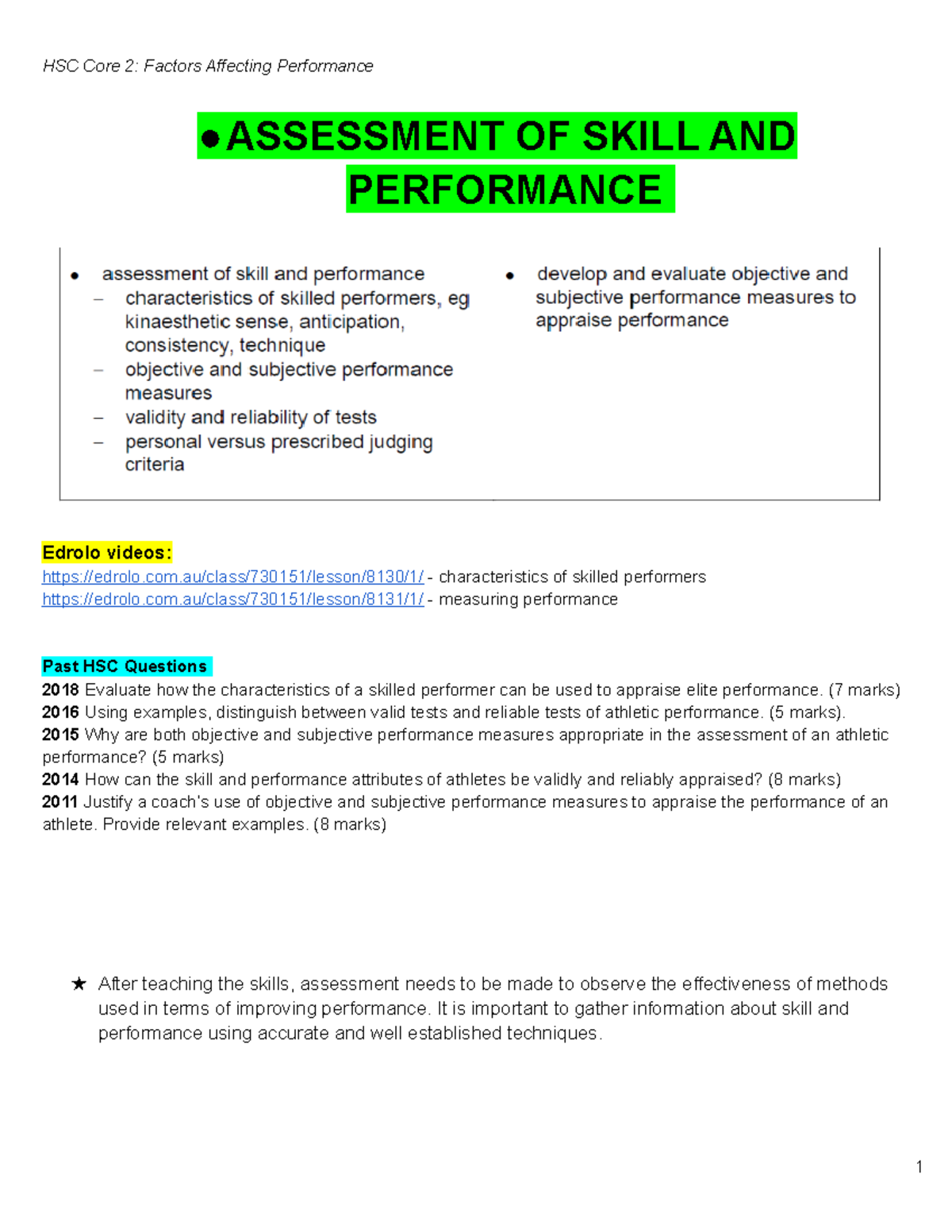 Lesson 12 - Notes about core 2 of pdhpe year 12, some practice material ...