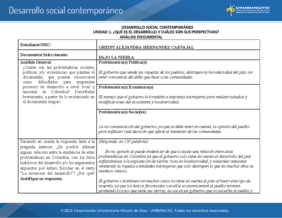 ACT. 4 Greisy Hernandez - DESARROLLO SOCIAL CONTEMPORÁNEO UNIDAD 1 ...