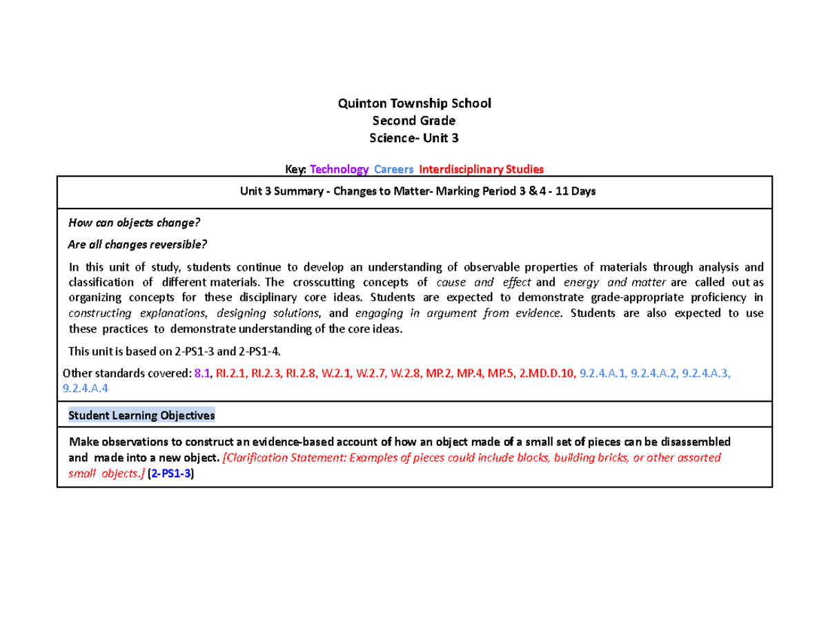 Science Gr. 2 Unit 3 - Textbook - Quinton Township School Second Grade ...