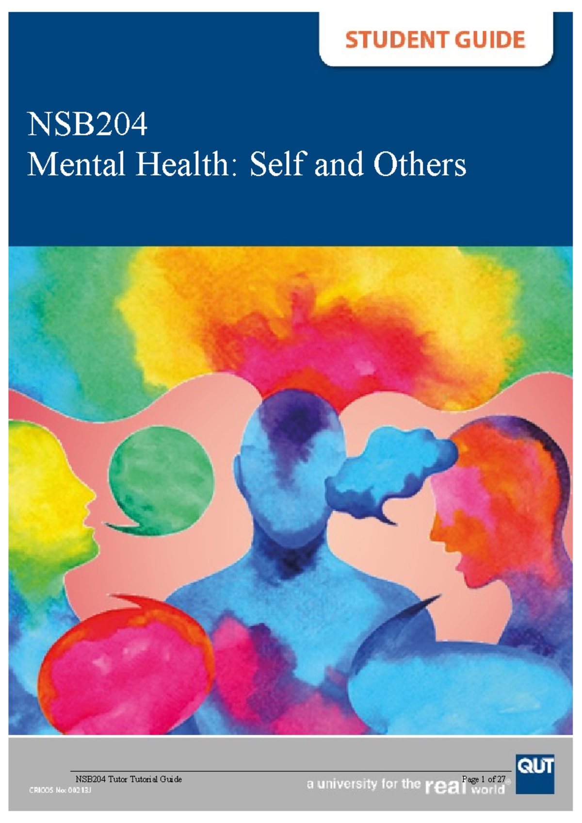 NSB204 tutorial student workbook 2023-2 - NSB Mental Health: Self and Others Key Frameworks ...