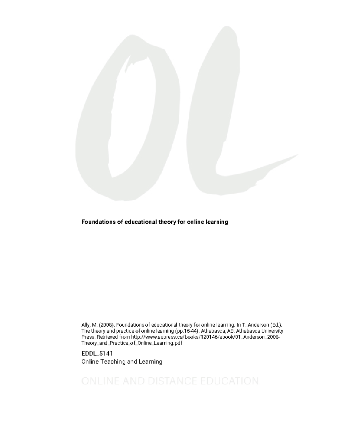01 Anderson 2008-Theory and Practice of Online Learning - Foundations ...