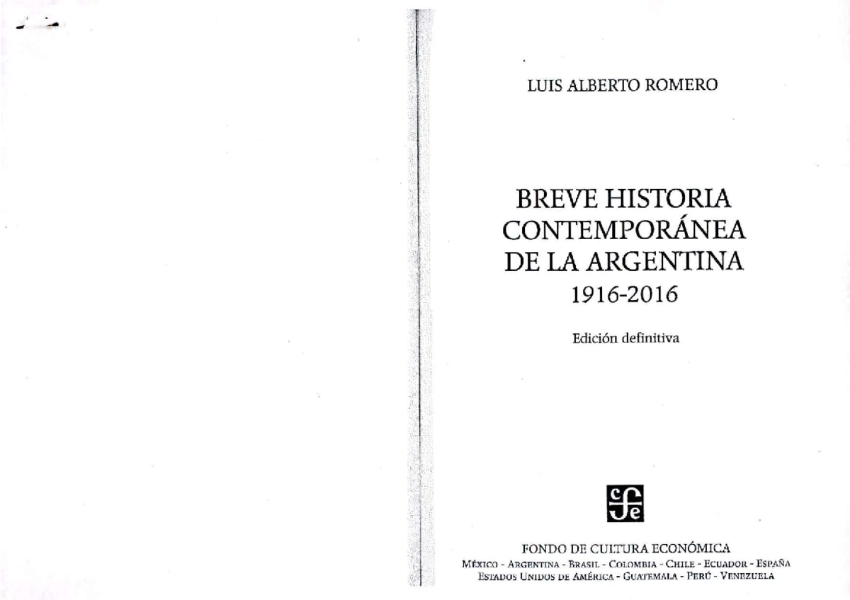 07. Romero, Luis Alberto. Los gobiernos radicales, 1916-1930 - LUIS ...