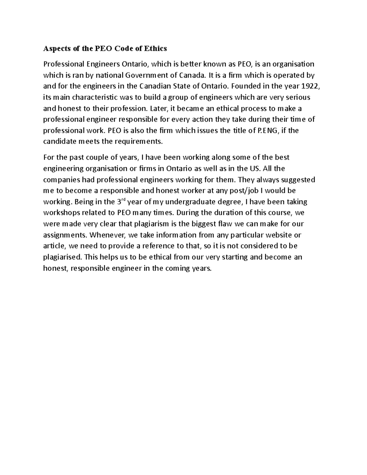 10B khaled - last asignments - Aspects of the PEO Code of Ethics ...