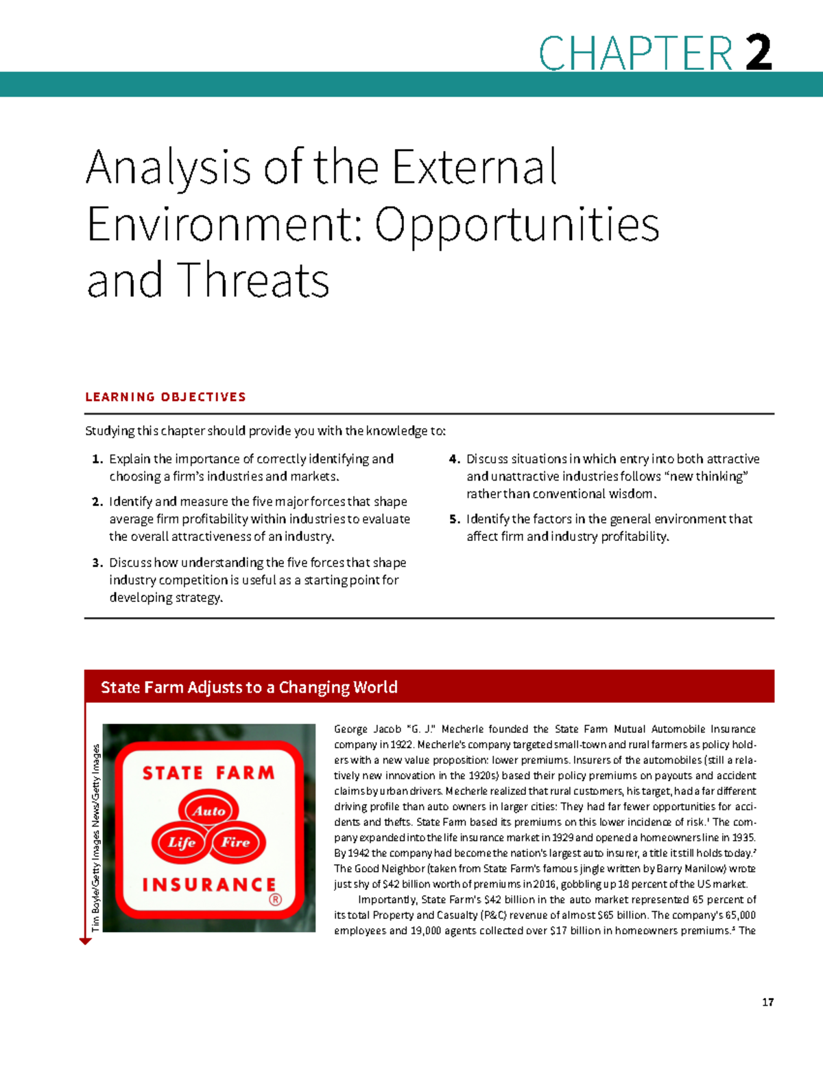 Strategic Management Concepts and Cases - 17 CHAPTER 2 Analysis of the ...