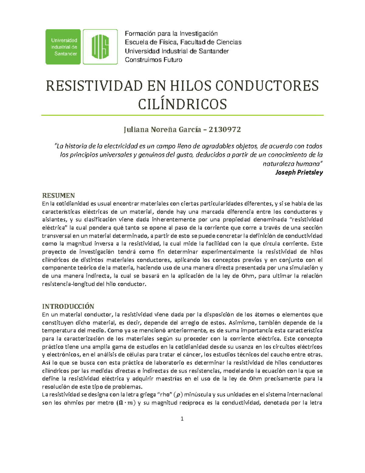 2130972 Informe 4 - Resistividad Definitivo - Warning: TT: undefined function: 32 Warning: TT ...