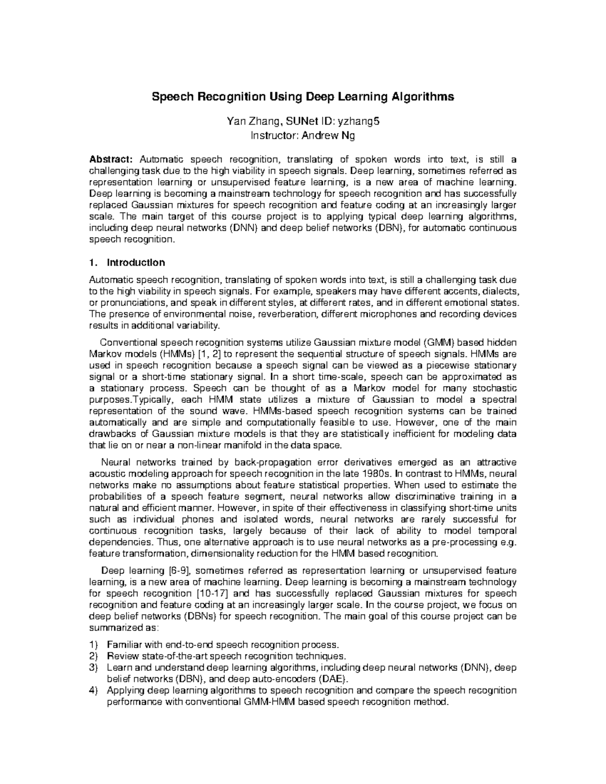 Zhang Speech Recognition Using Deep Learning Algorithms - Speech ...