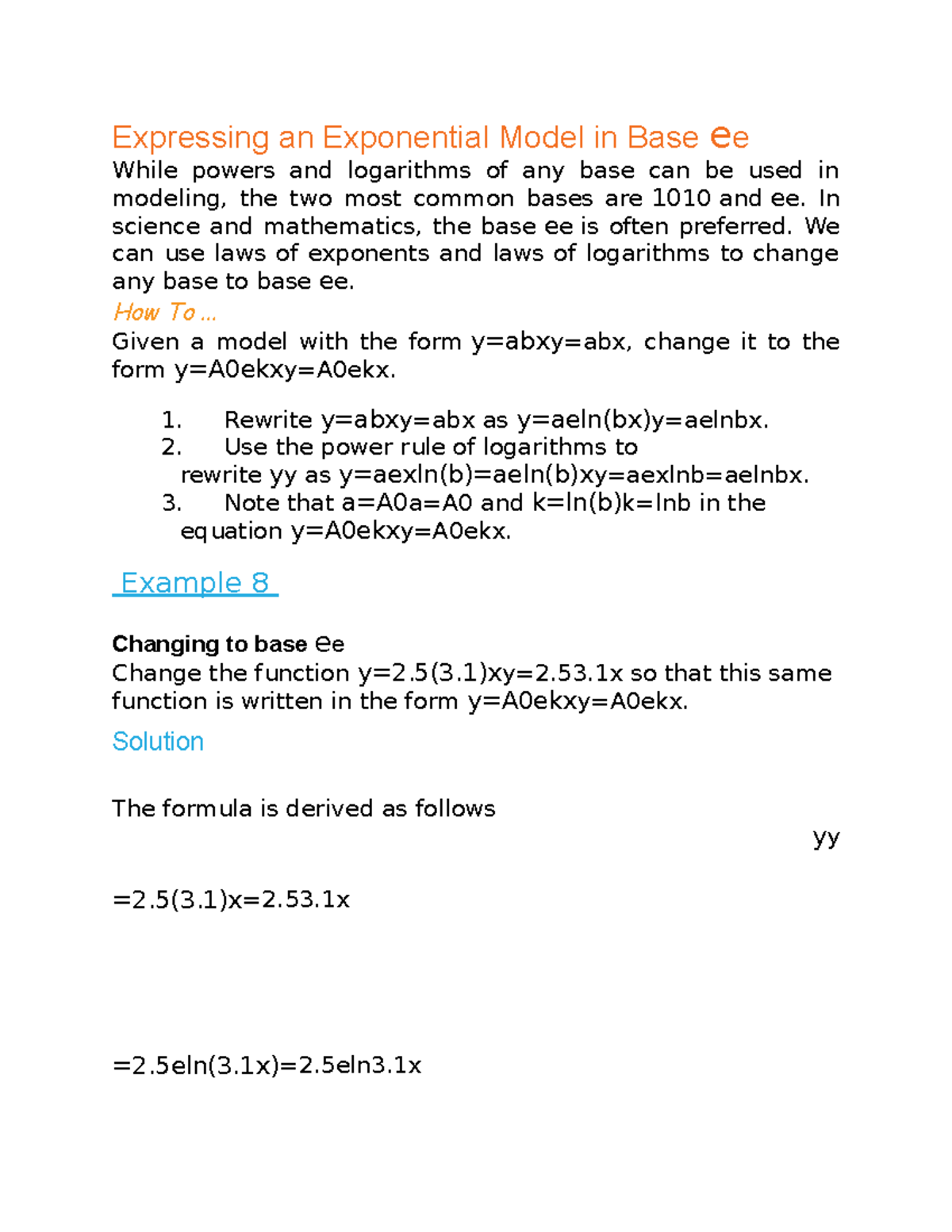 3-2 Reading and Participation Activities Exponential and Logarithmic ...