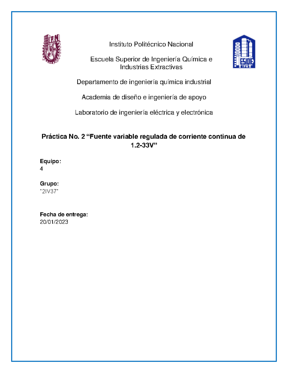 Practica 2 E4 - Práctica Fuente variable regulada de corriente continua ...