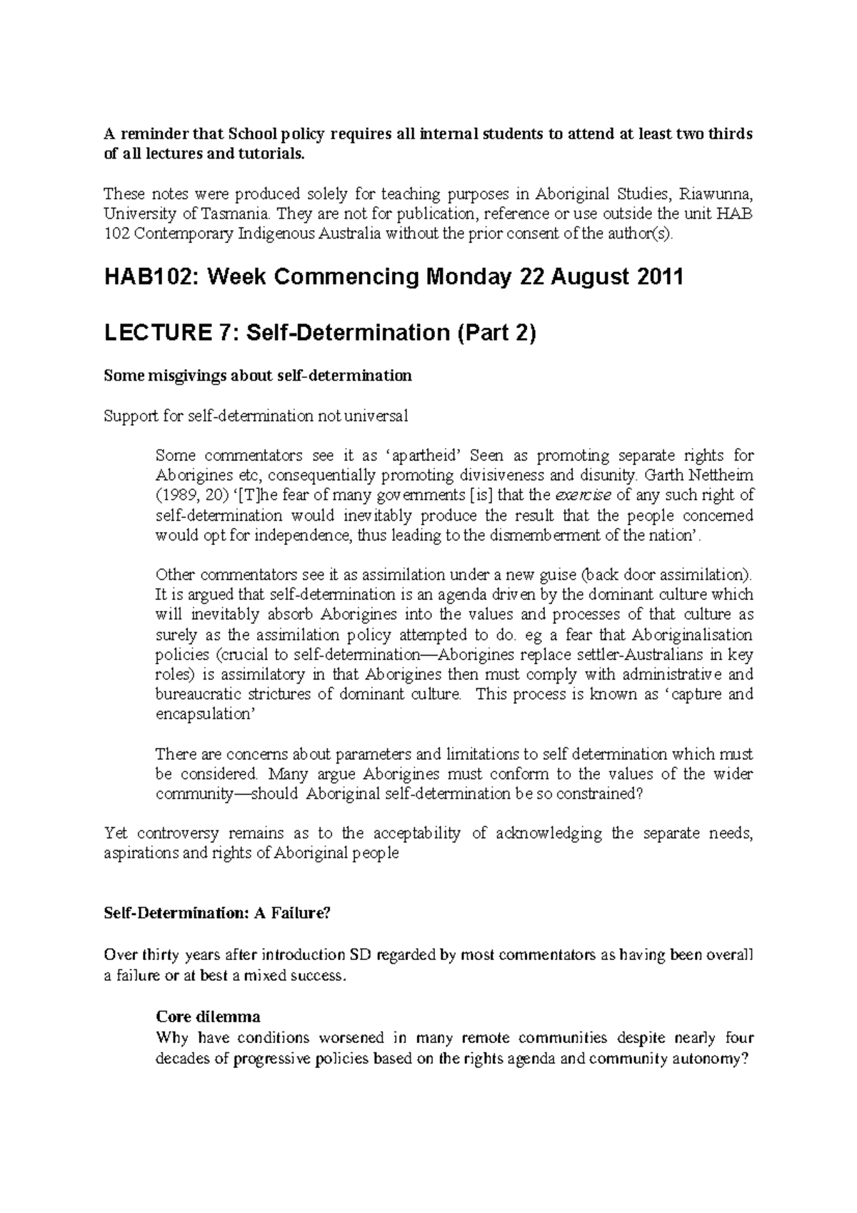 Lecture notes, lecture 6 - lecture notes prepared by lecturer Carol ...