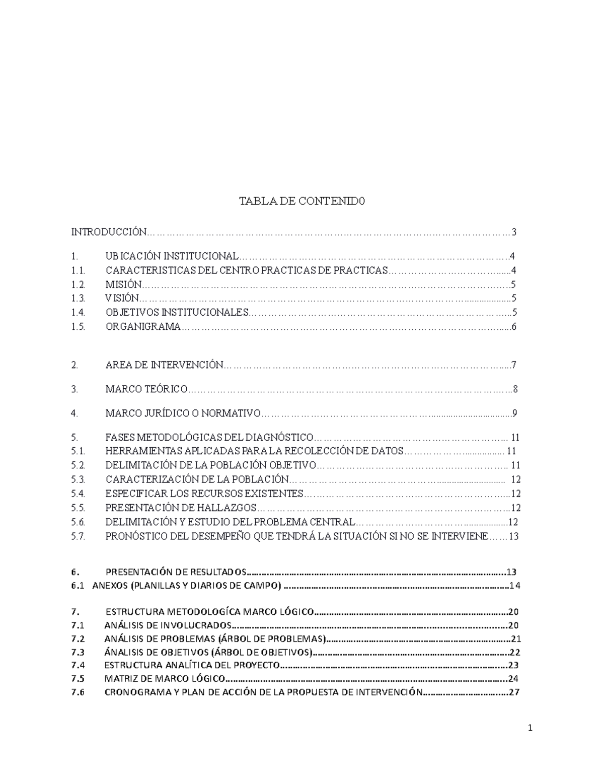 Practicas - hola - TABLA DE CONTENID - Studocu