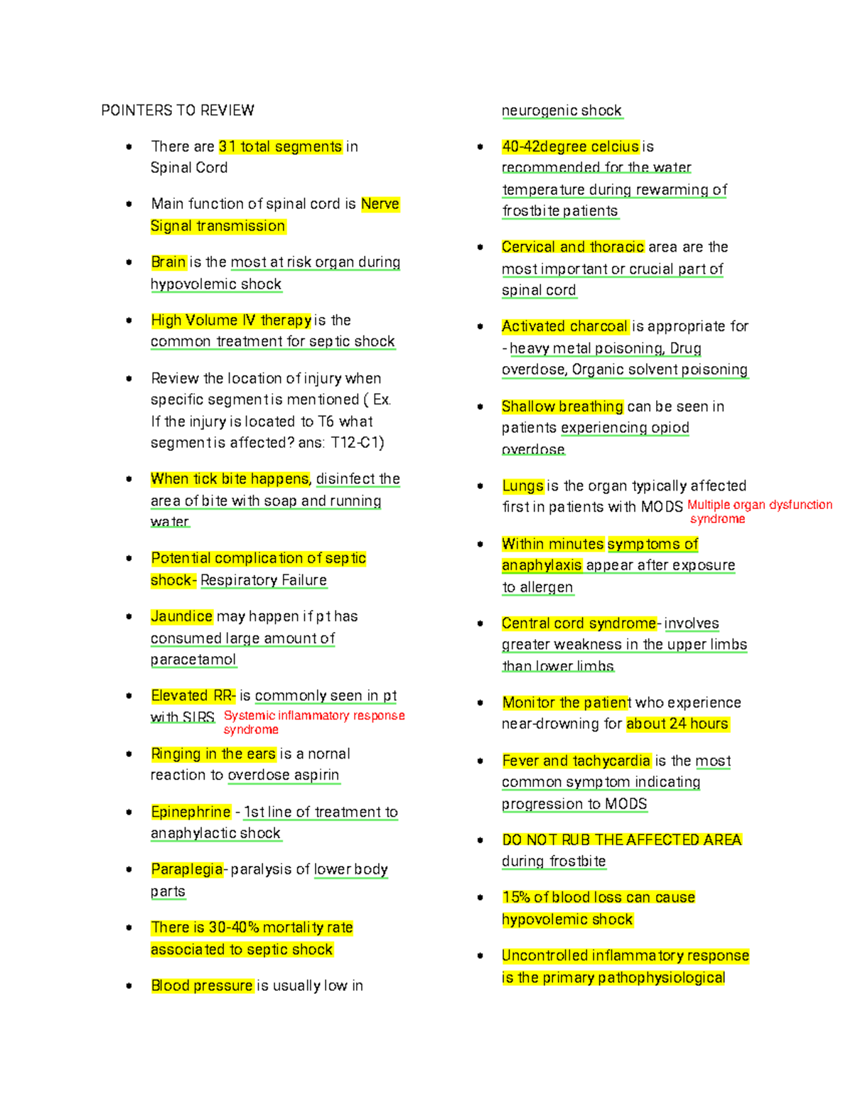 Pointers-TO-REV-WPS-Office - POINTERS TO REVIEW There are 31 total ...
