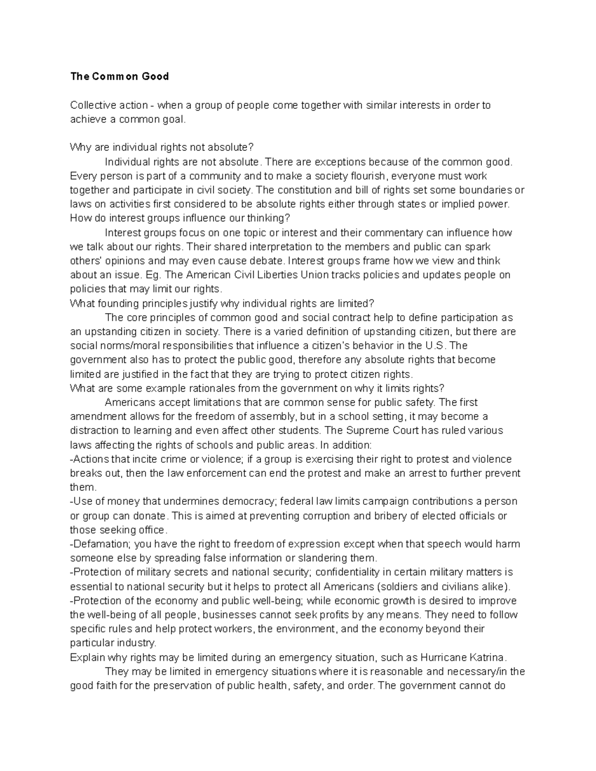 American Government Moduel 3 Notes 03 - The Common Good Collective ...