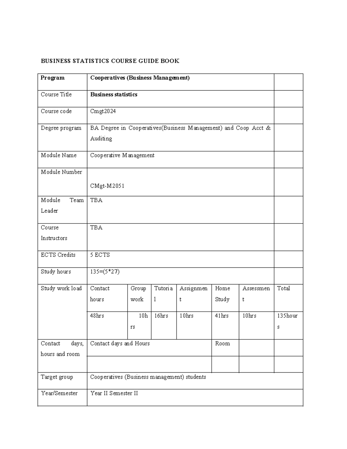 Business stat Course Guide BOOK - BUSINESS STATISTICS COURSE GUIDE BOOK ...