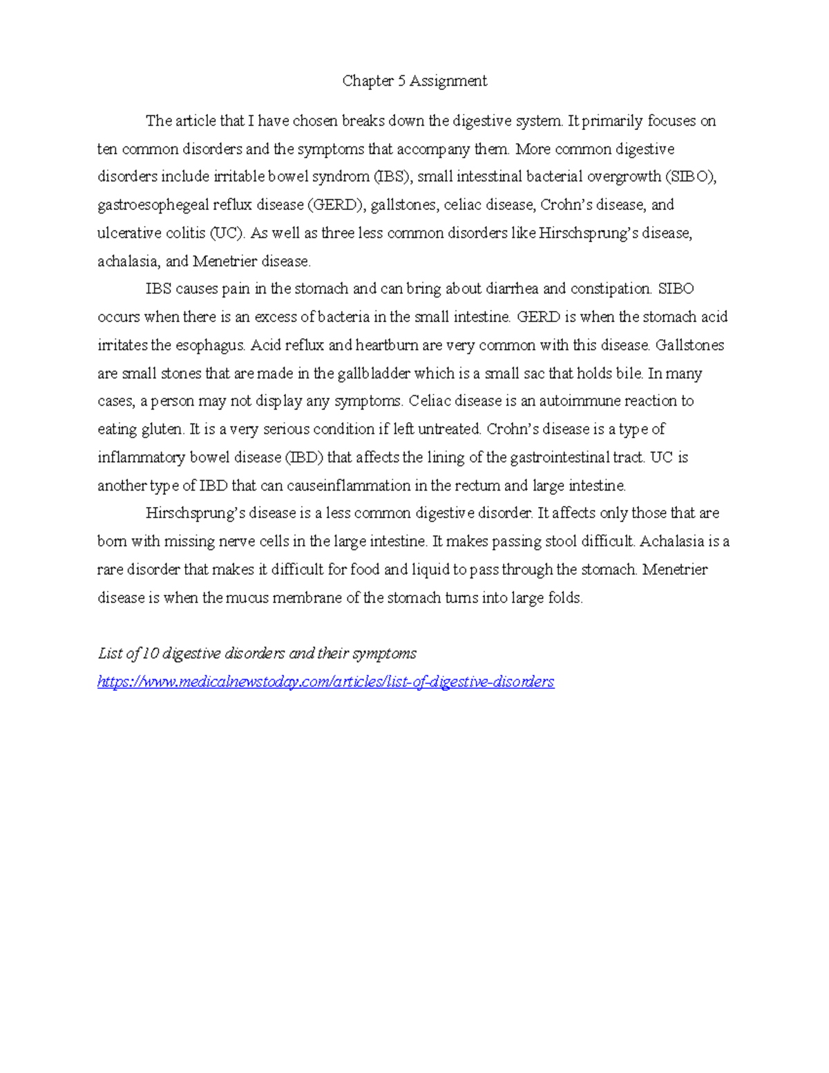 HITT 1305 Chapter 5 Assignment - Chapter 5 Assignment The article that ...