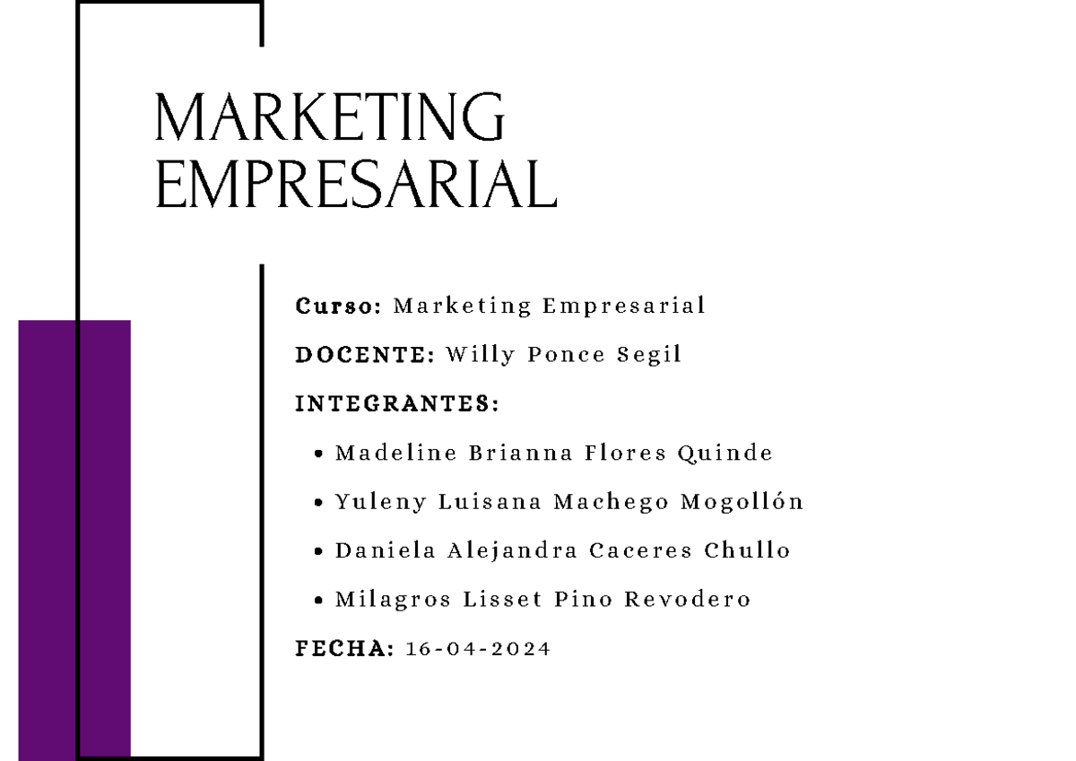 Marcas - IJII - C u r s o : M a r k e t i n g E m p r e s a r i a l D O C E N T E : W i l l y P ...