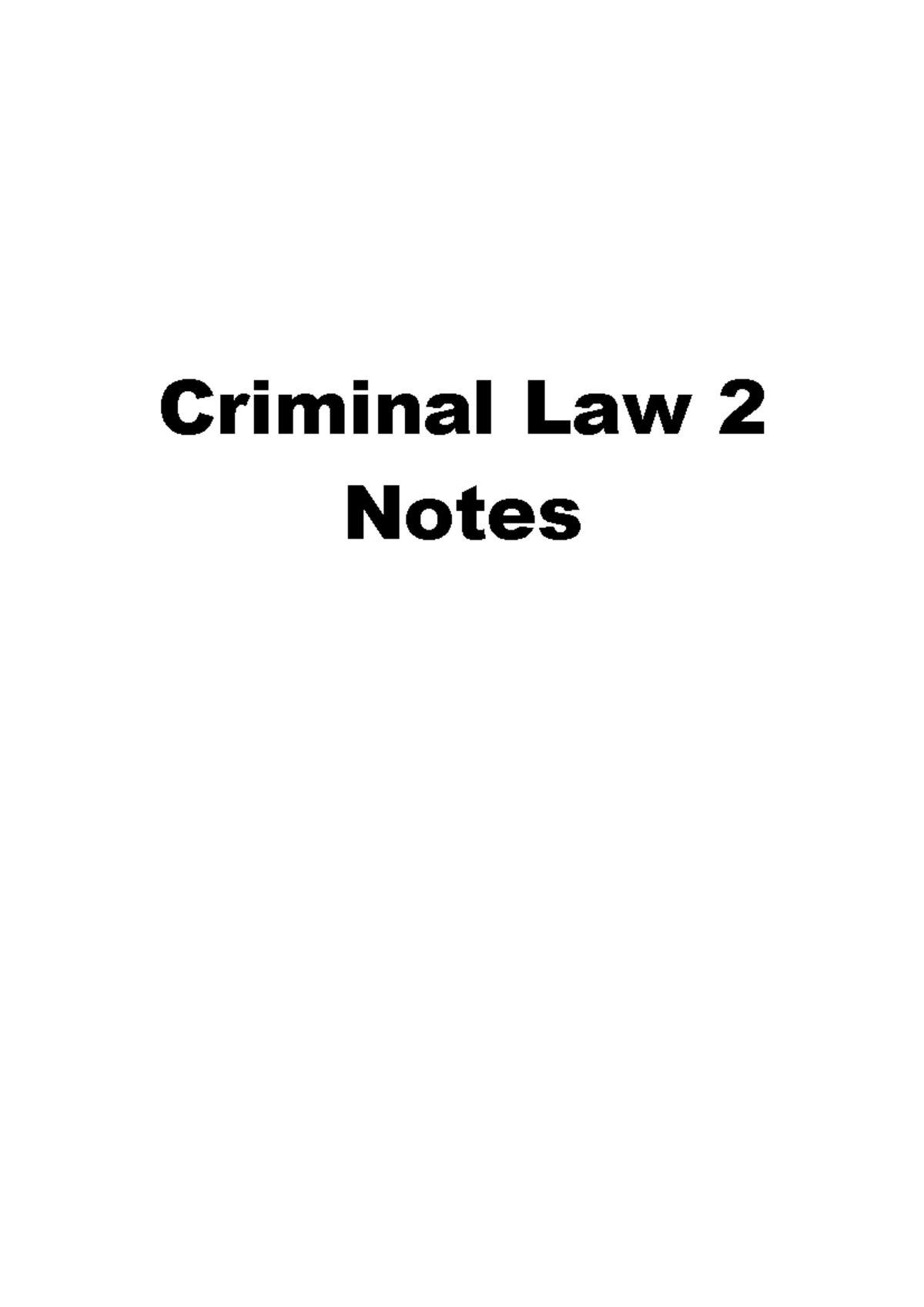 Criminal law 2 exam notes - Criminal Law 2 Notes PROVOCATION ...
