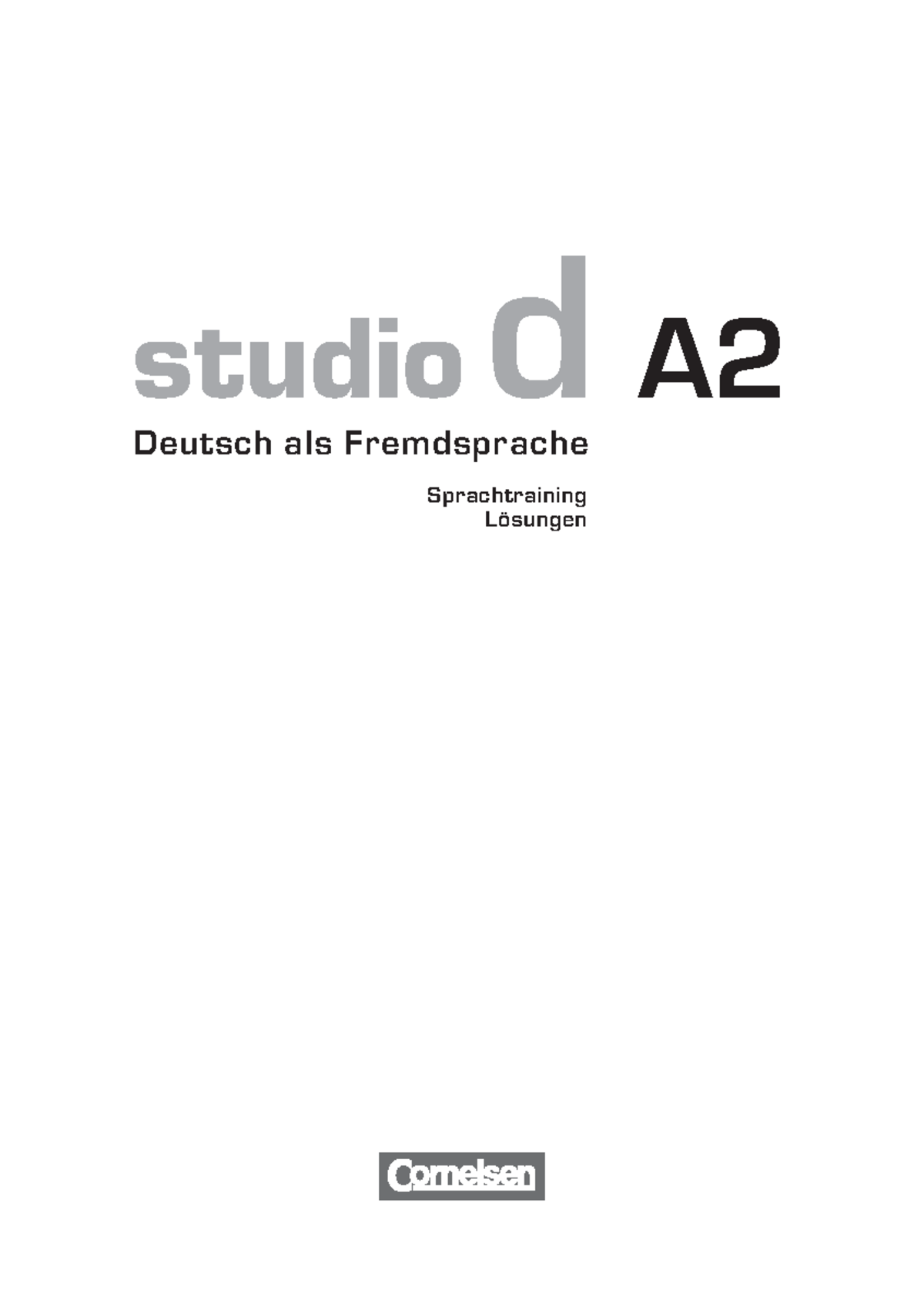 Studio d A2 Deutsch als Fremdsprache - studio d A Deutsch als ...
