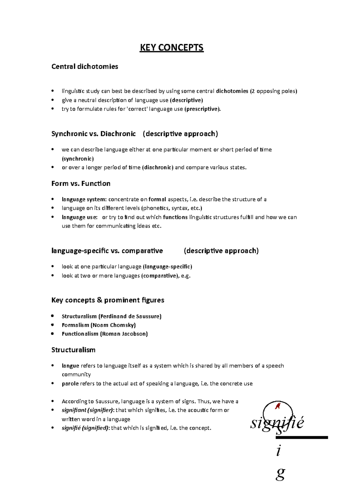 Zusammenfassung - Vorlesung Introduction to English Linguistics Dr ...
