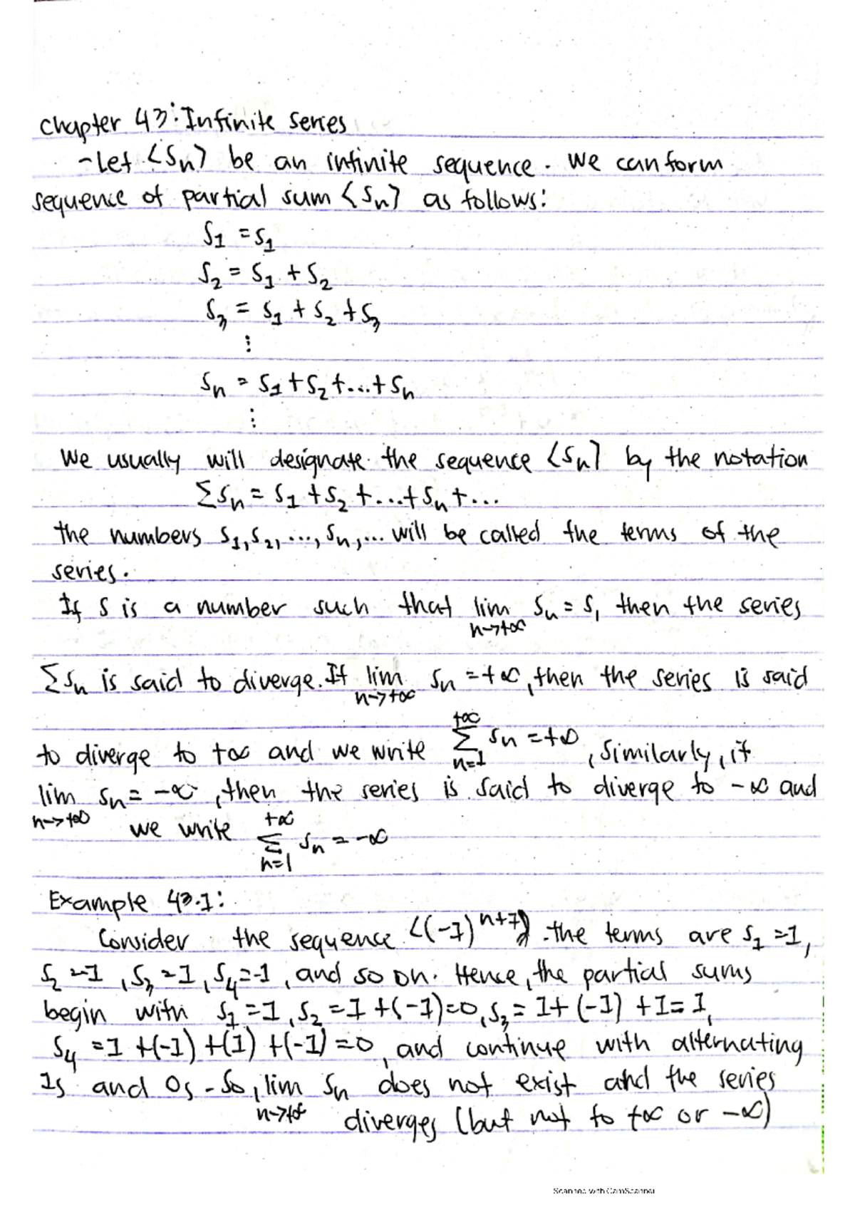 Chapter 43 - Infinite Series - BSEd-Mathematics - Studocu