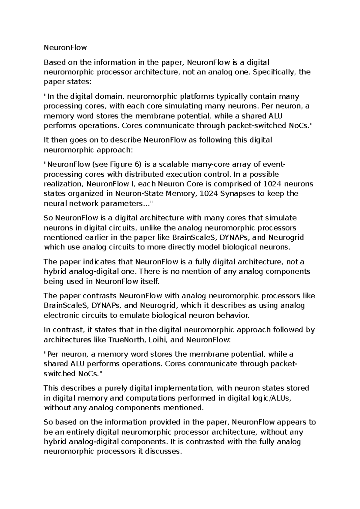 Neuron Flow - NeuronFlow Based on the information in the paper ...