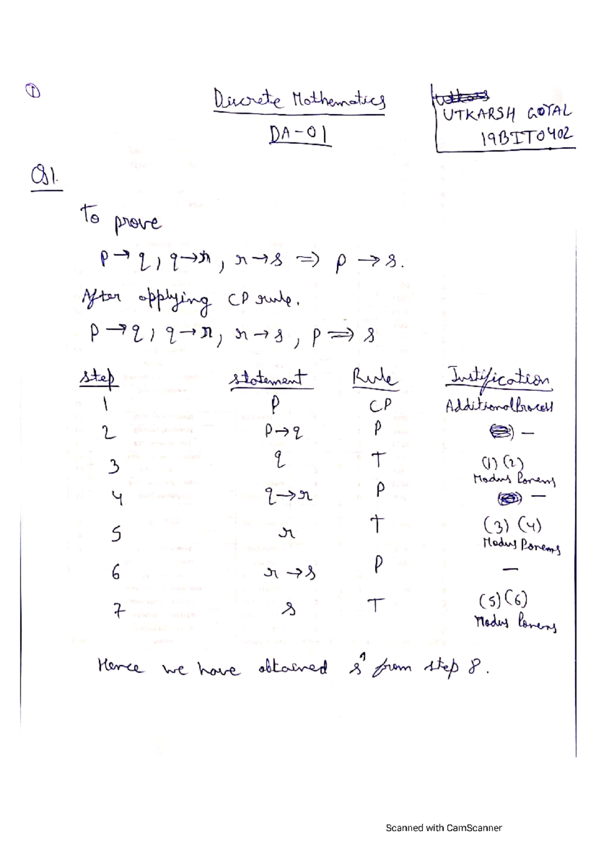 19BIT0402 VL2020210500330 DA - Discrete Mathematics and Graph Theory ...