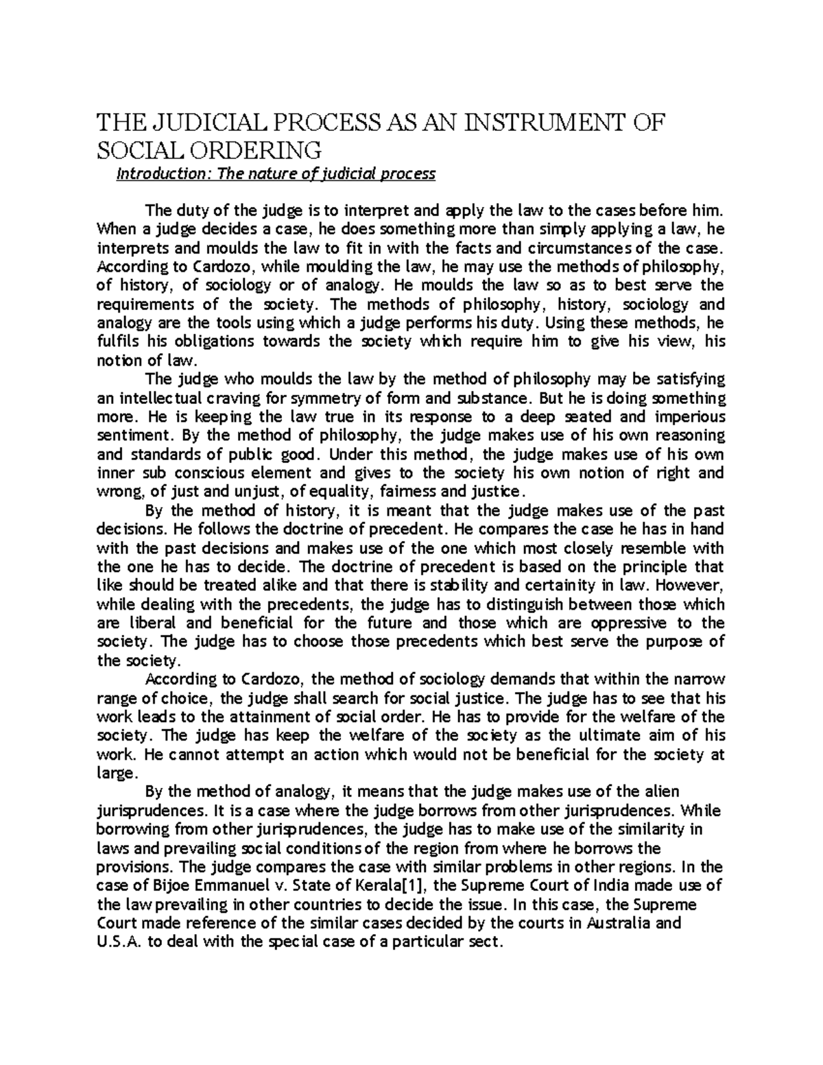 THE Judicial Process AS AN Instrument OF - THE JUDICIAL PROCESS AS AN ...