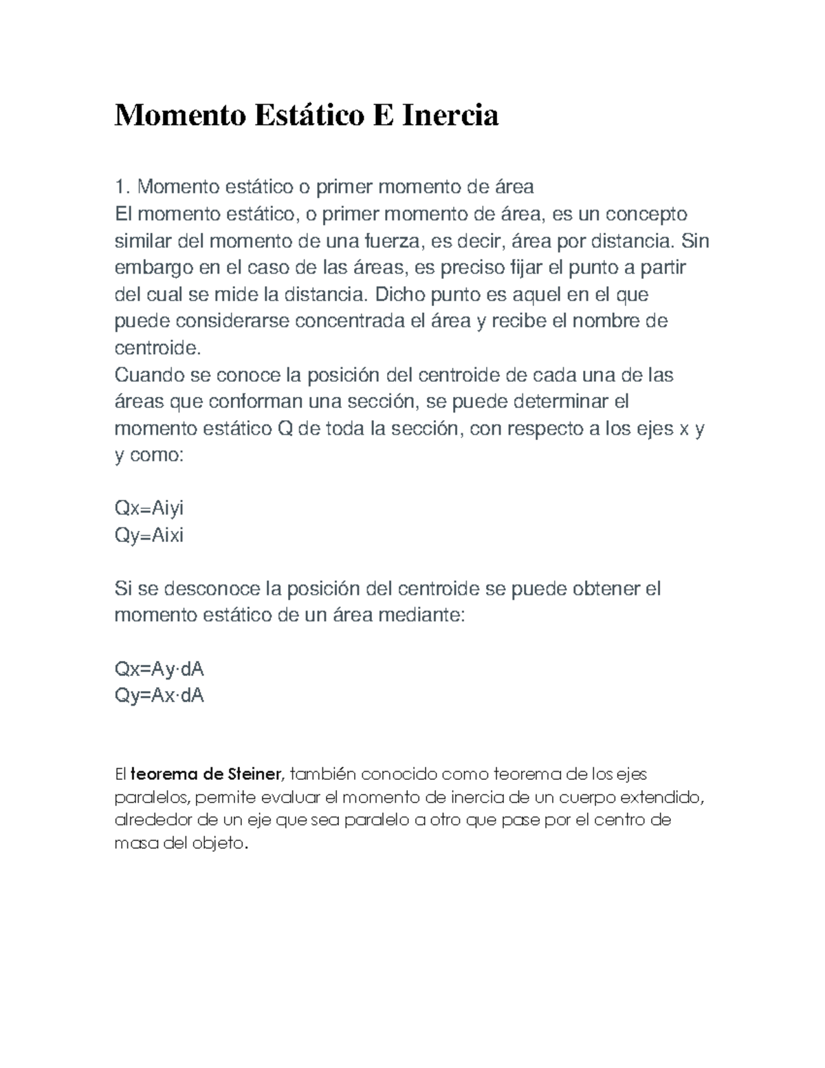 Momento Estático E Inercia - Momento Estático E Inercia Ver más Momento ...