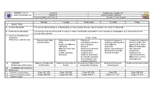 DLL MOD.2 PART 1 3RD QRTR G10 - MONDAY TUESDAY WEDNESDAY THURSDAY FRIDAY I. OBJECTIVES A ...