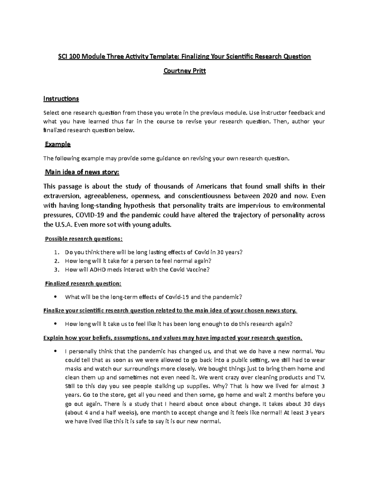 SCI-100 ACT 3 - fasdfasdf - SCI 100 Module Three Activity Template ...