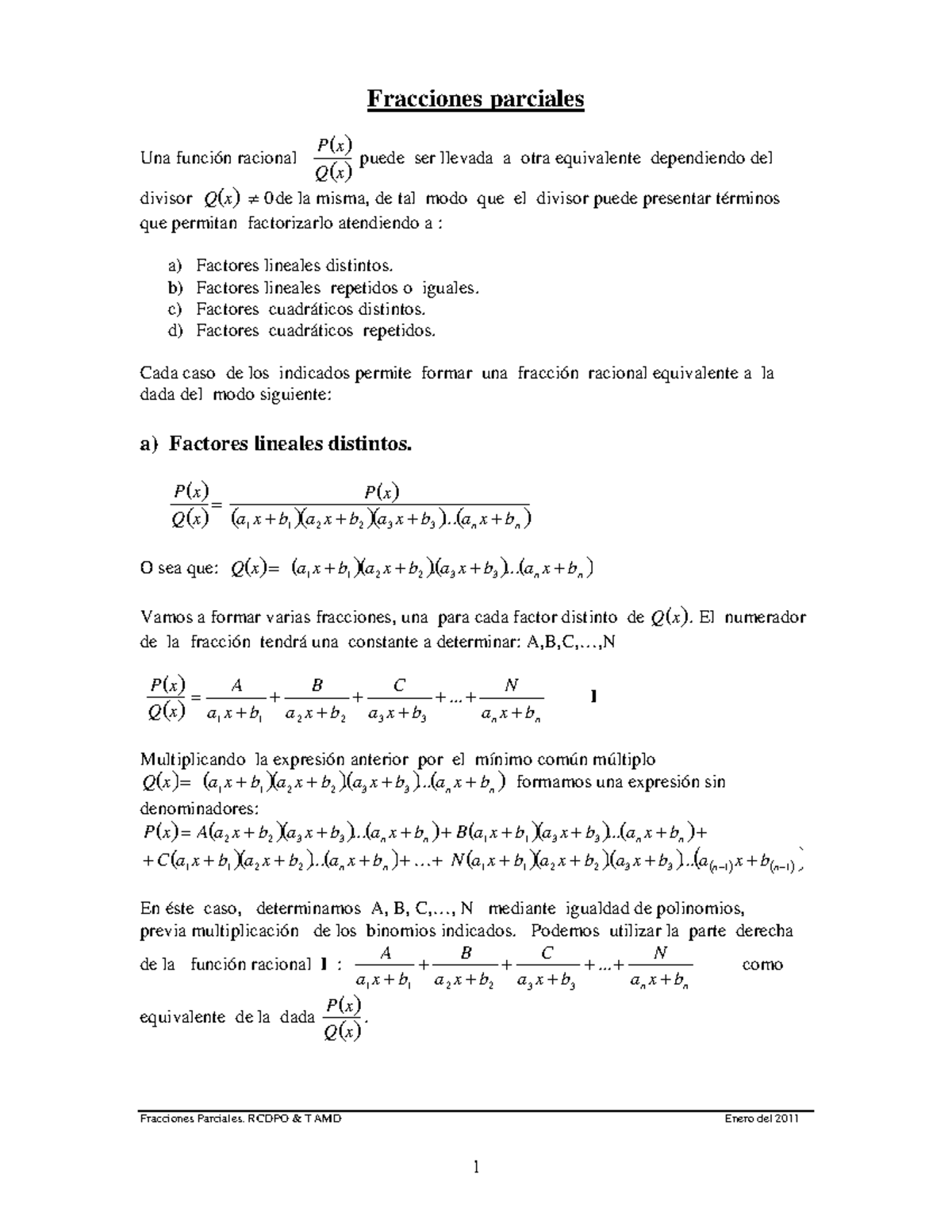 51a - Ejercicio resuelto de fracciones parciales - Fracciones parciales ...