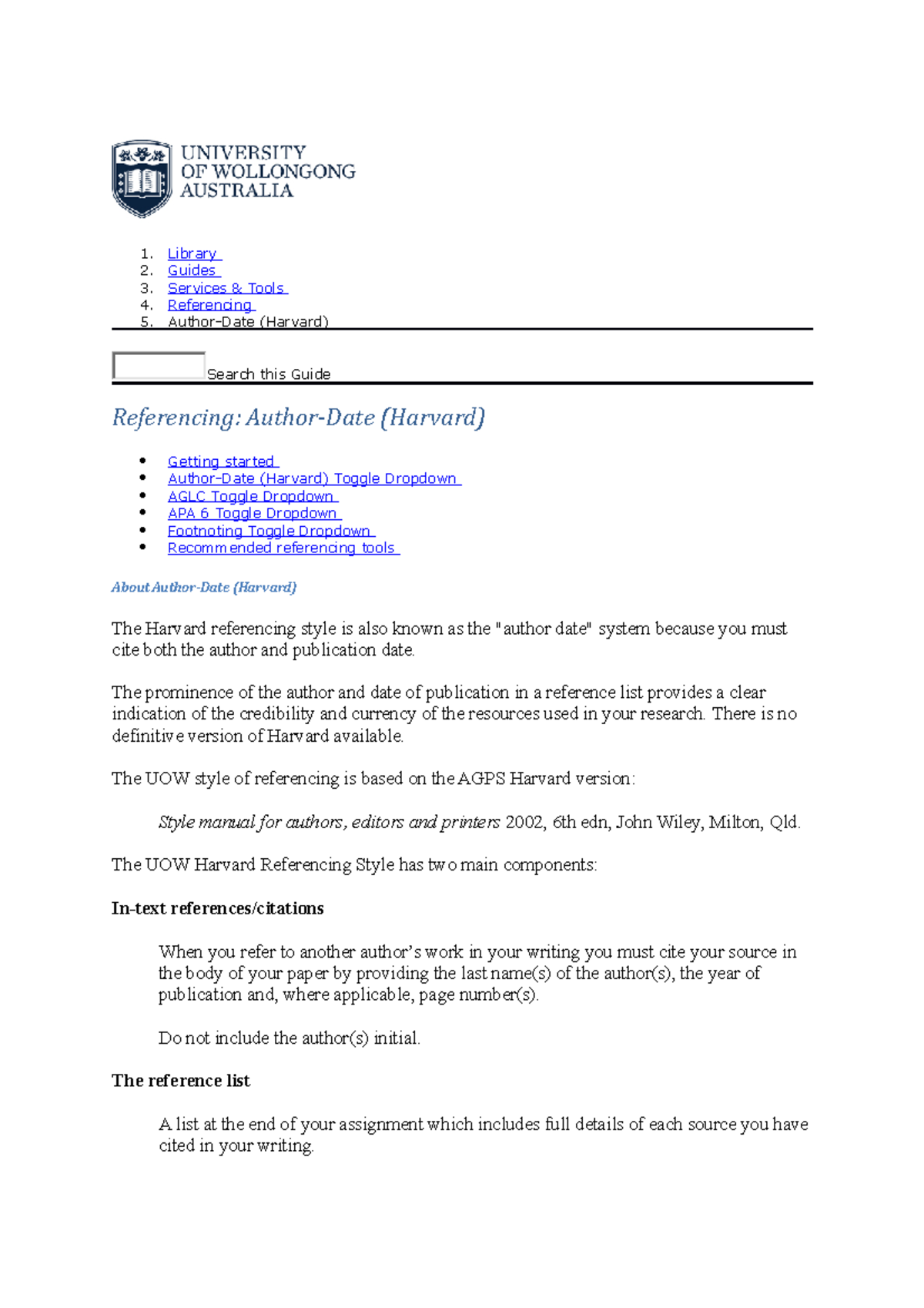 Basic Harvard Referencing - 1. Library 2. Guides 3. Services & Tools 4 ...