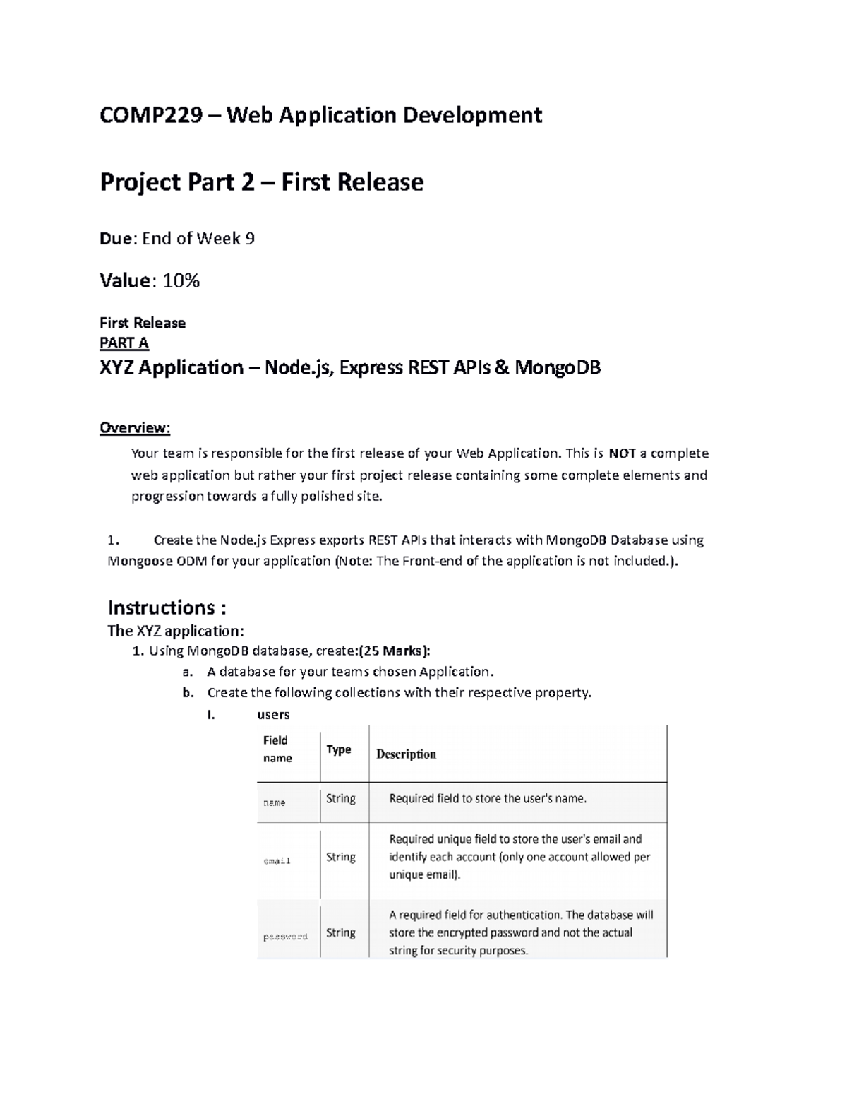 Project Part 2 - First Release - New - COMP229 – Web Application Development Project Part 2 ...