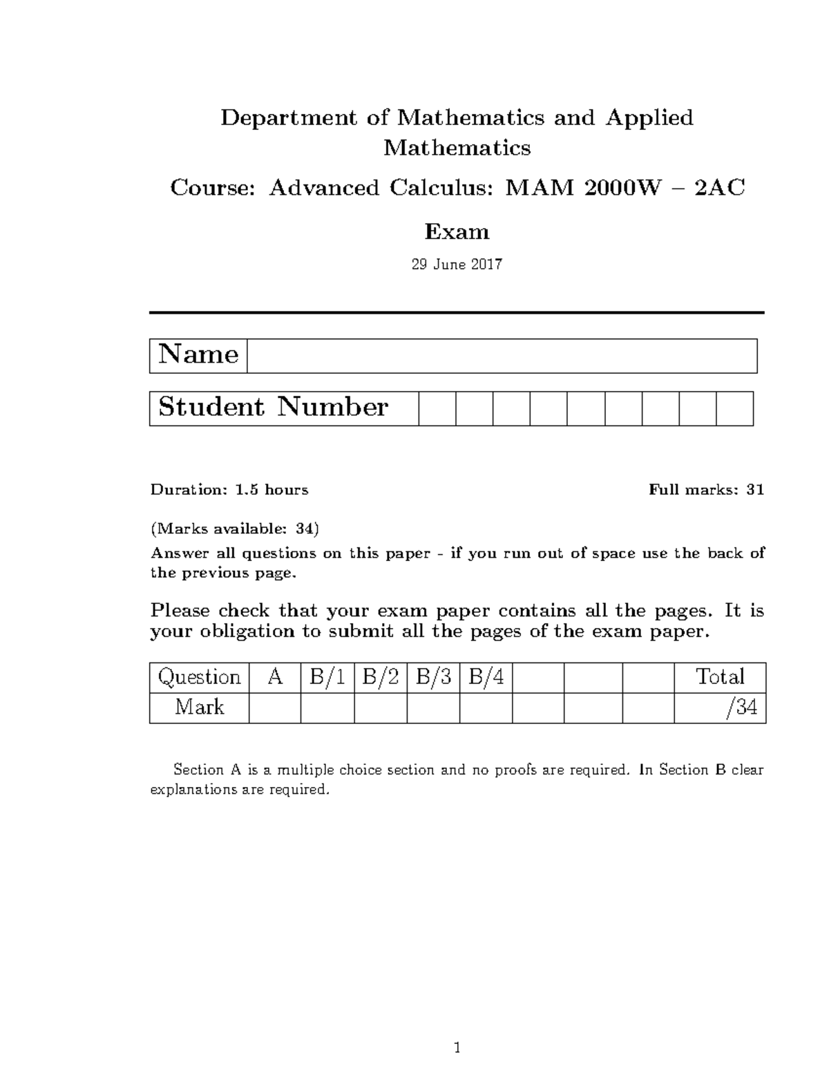 Exam-2AC-2017 - 2ac - Department of Mathematics and Applied Mathematics ...