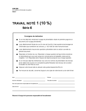 ADM2006 TN3 ADM2006 système d'information de gestion très bonne note A TELUQ - Travail noté 3 ...