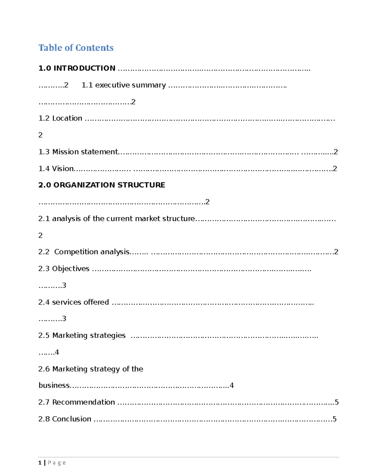 Marketing - research - Table of Contents 1 INTRODUCTION - Studocu