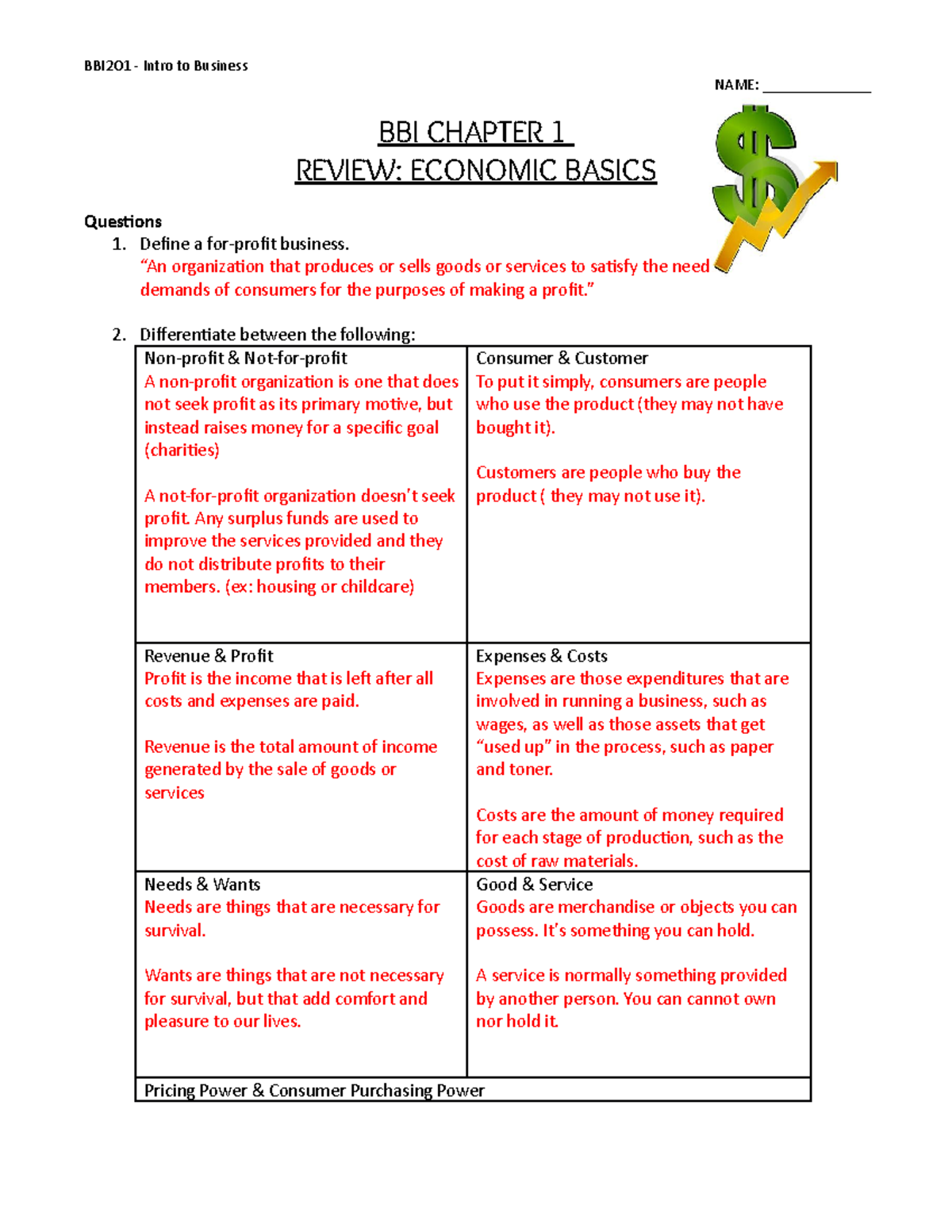 Ch. 1 2 Review Questions - NAME: ______________ BBI CHAPTER 1 REVIEW ...