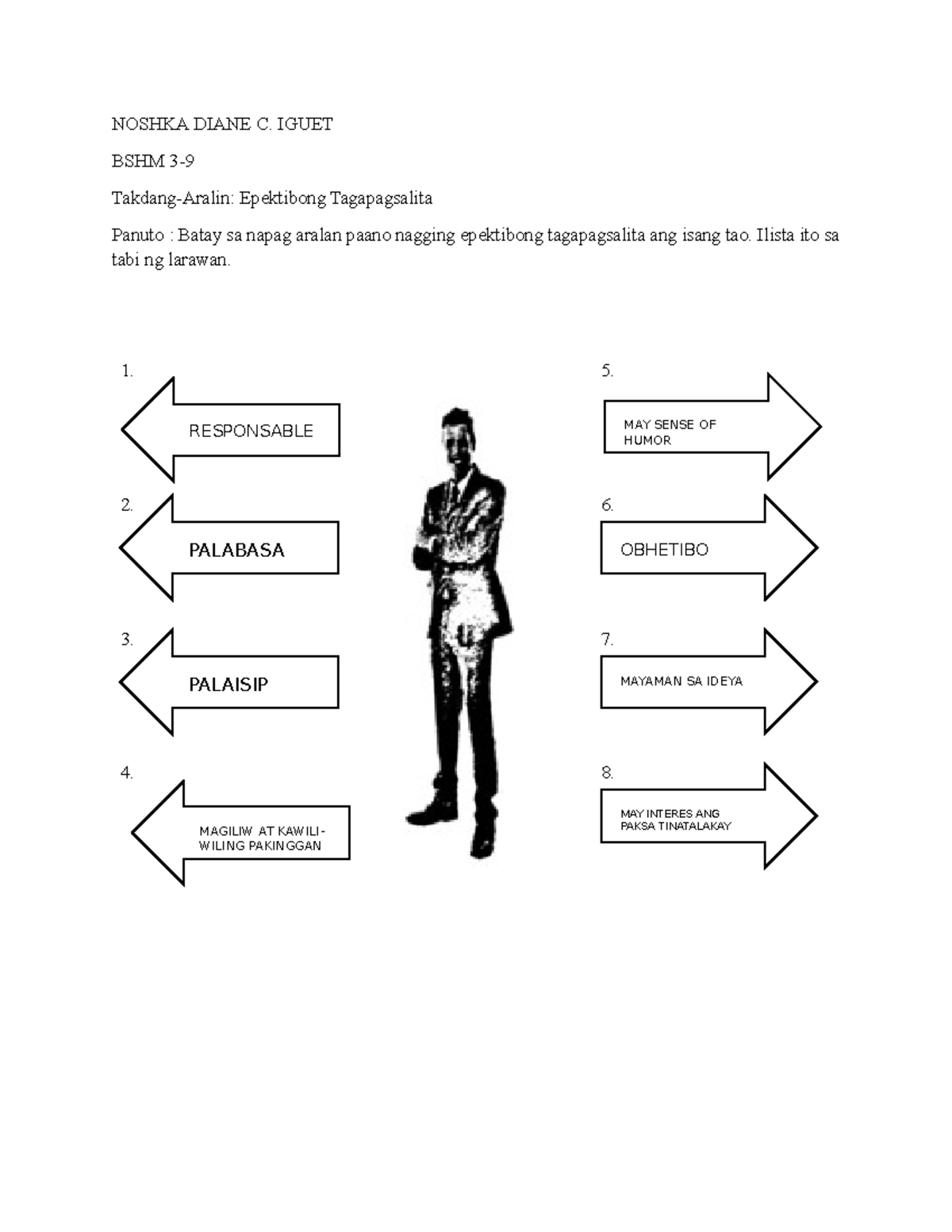 Takdang-Aralin Epektibong Tagapagsalita - BS E Filipino - NOSHKA DIANE ...