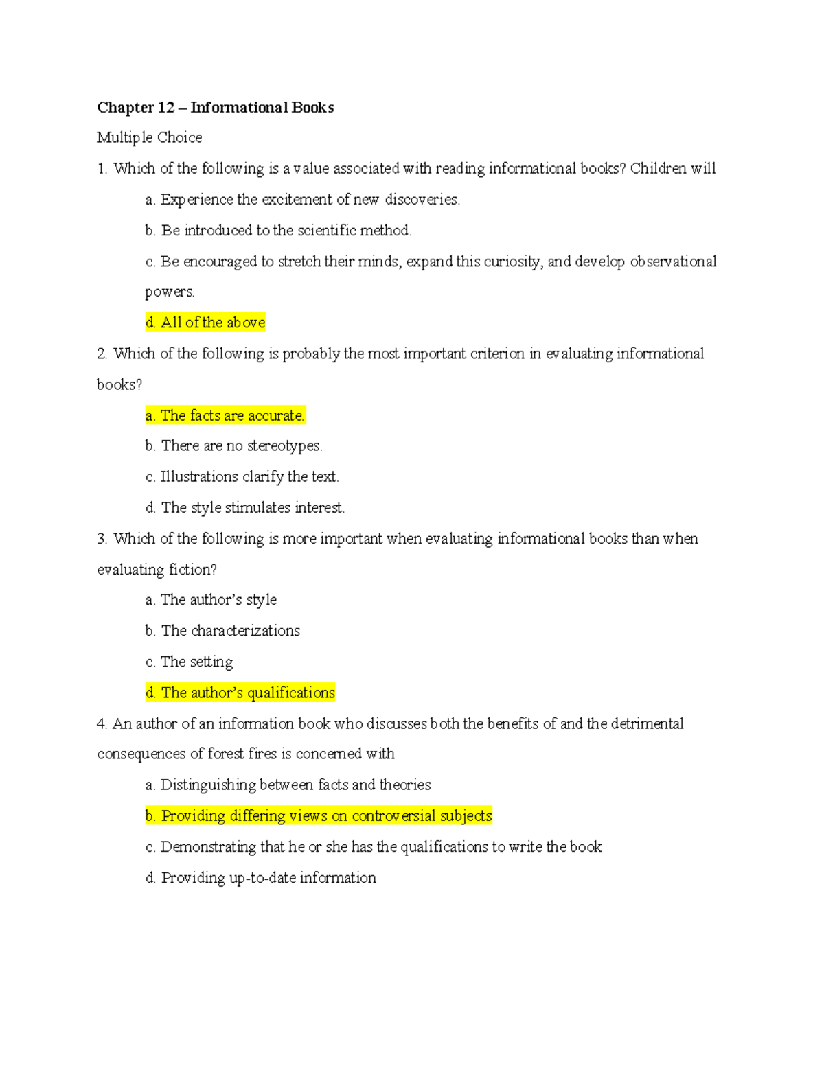 ENG 250 Chapter 12 - ggg gg hnn - Chapter 12 – Informational Books ...