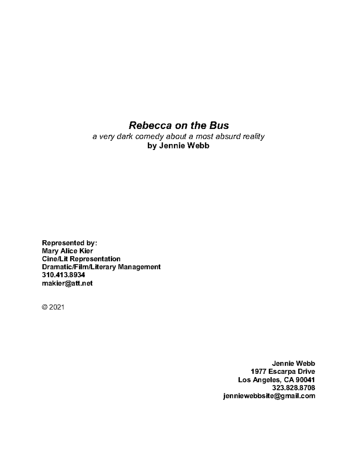 Rebecca on the Bus Jennie Webb 2021 - Rebecca on the Bus a very dark ...