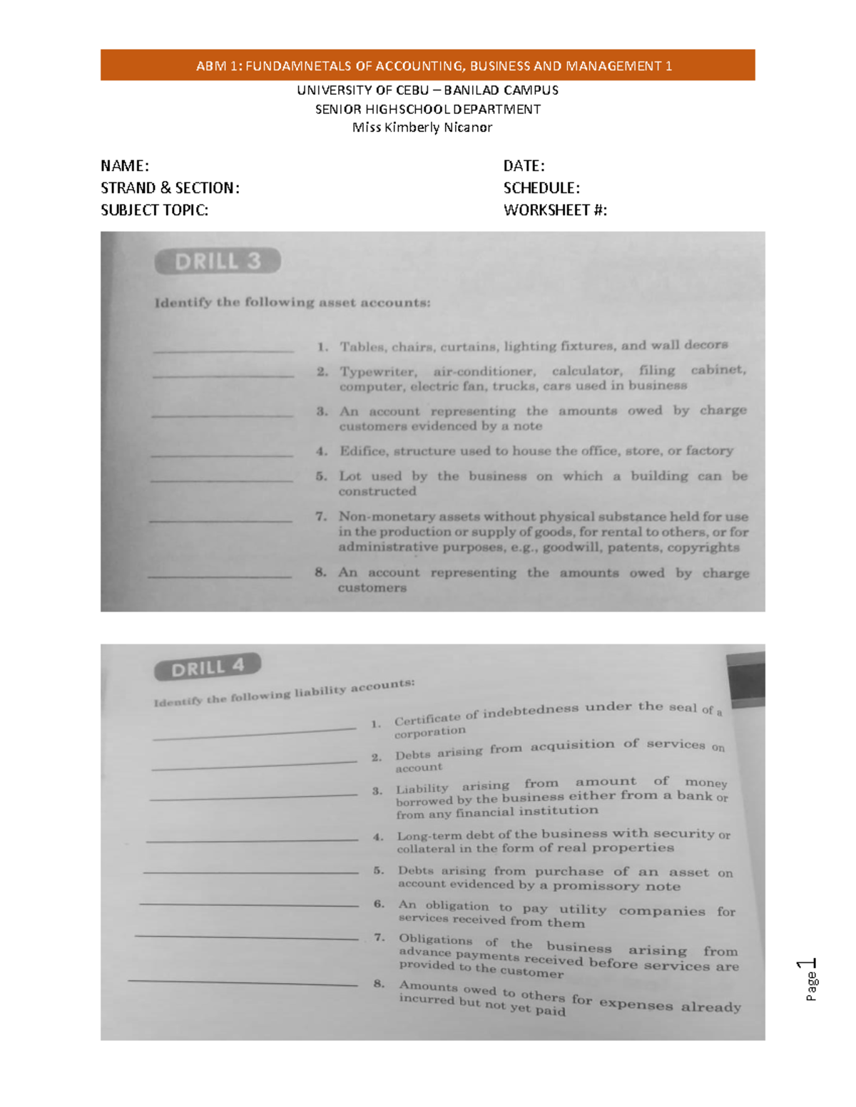 Template for Worksheets # 1- ABM 1 - UNIVERSITY OF CEBU – BANILAD ...
